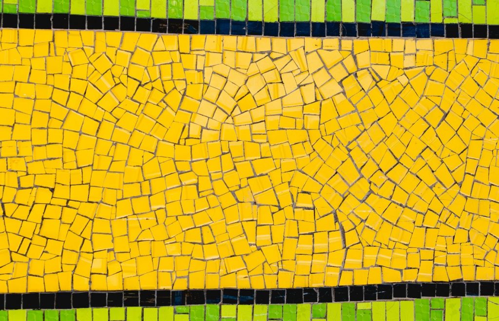 Cheery yellow mosaic designs to illuminate any space